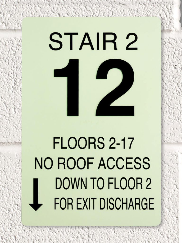 Photoluminescent Exit Signs | National Stair Products