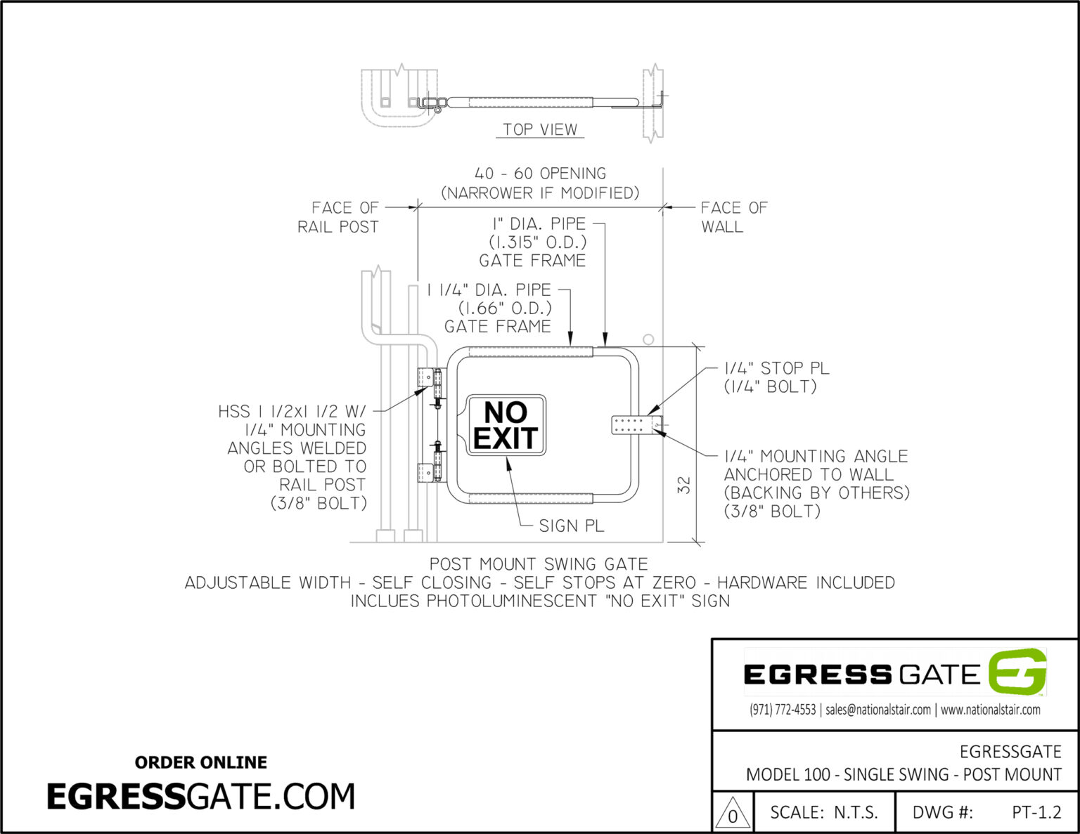 Egress Gates - National Stair Products