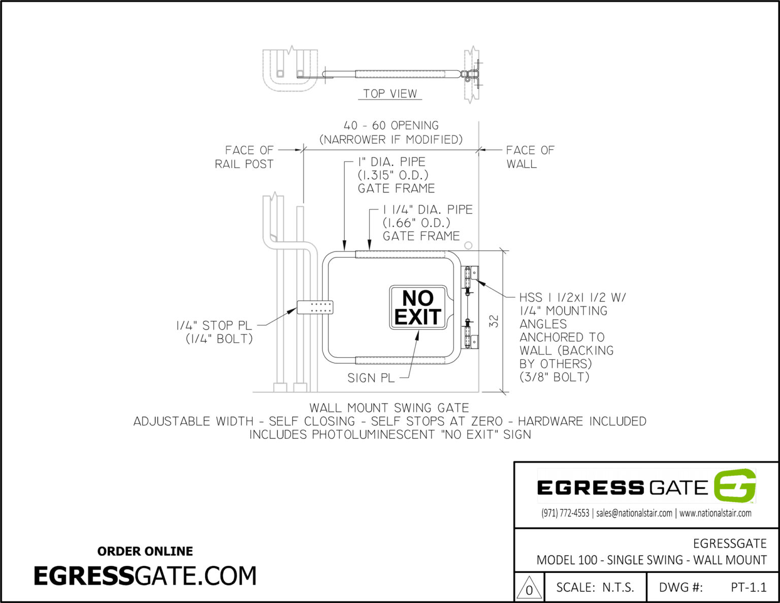 Egress Gates - National Stair Products