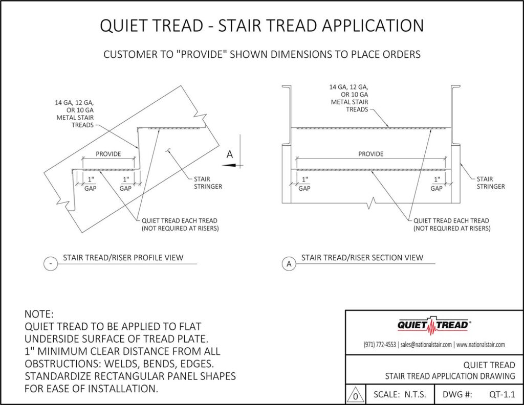Stair Tread Sound Dampening - National Stair Products