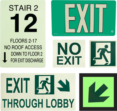 Photoluminescent Exit Signs | National Stair Products